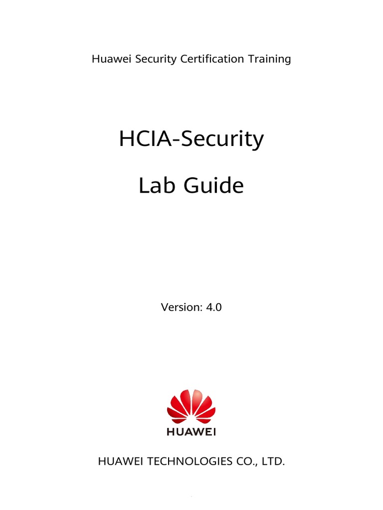 HCIA-Security V4.0 Lab Guide | PDF | Command Line Interface | Computer Network