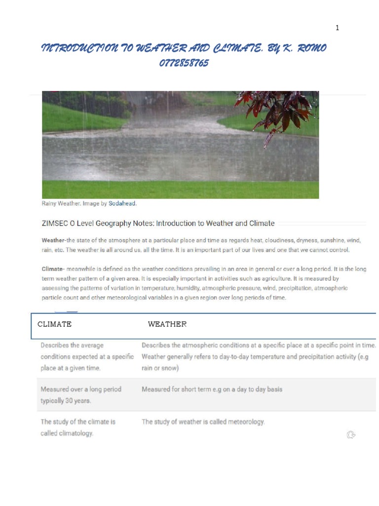 Weather and Climate | PDF