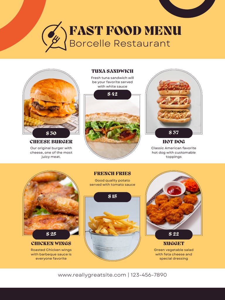 Burger Menu | PDF | Sauce | Hamburgers