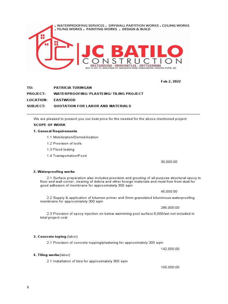 Patricia Turingan | PDF | Building Materials | Building Engineering