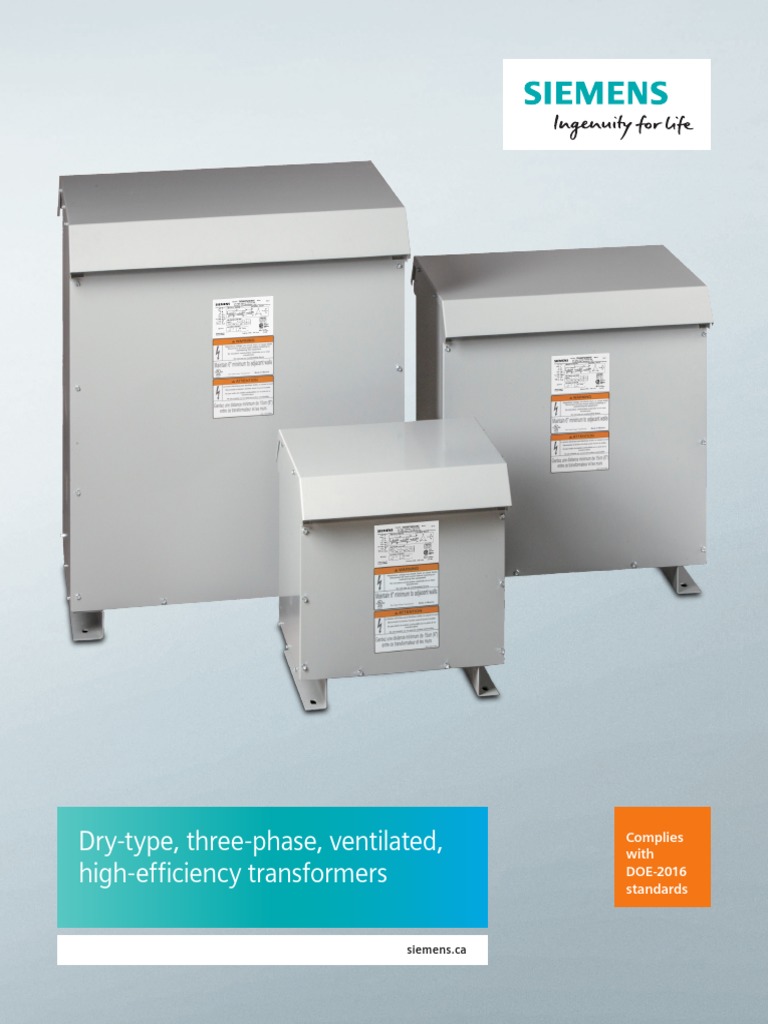 Ca Si LV en Dry Type Transformers Brochure EM LP 1612 - Original | PDF ...