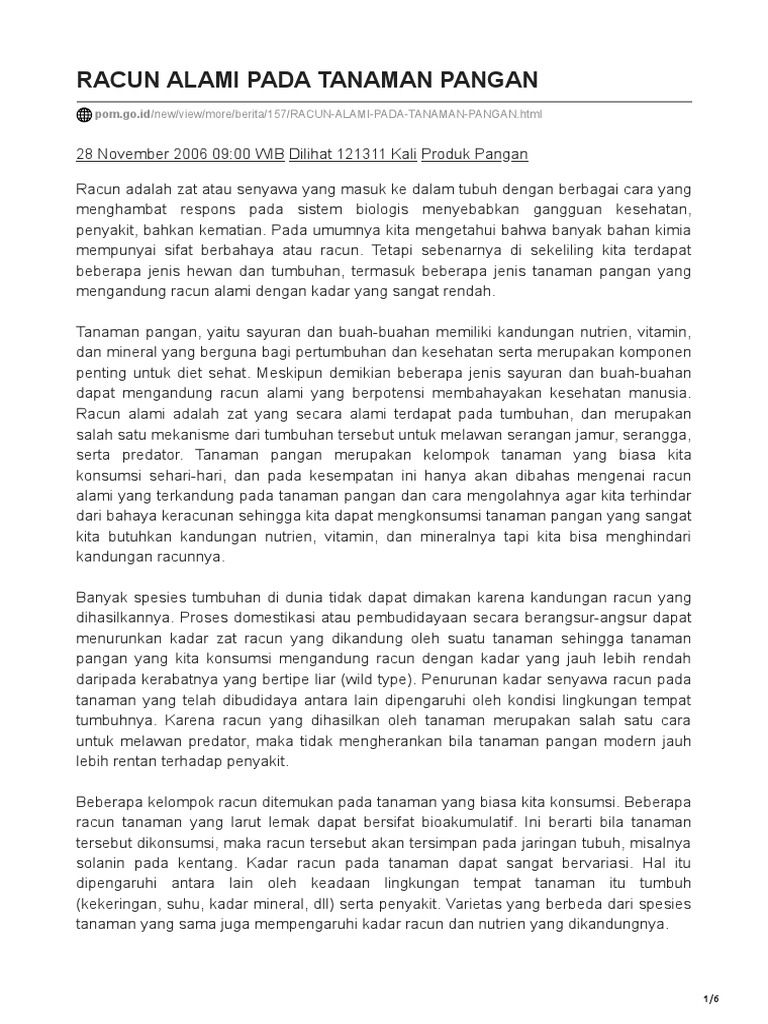 Pom - Go.id-Racun Alami Pada Tanaman Pangan | PDF