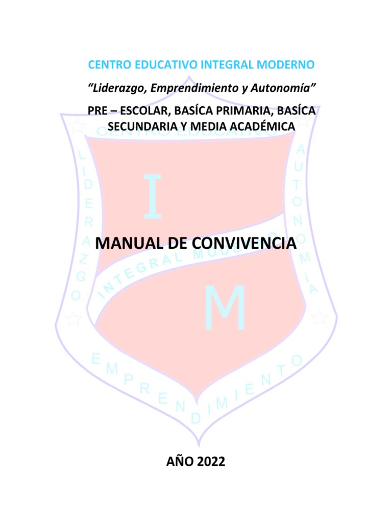 Manual de Convivencia Ceim | PDF | Regulación | Educación de la primera infancia