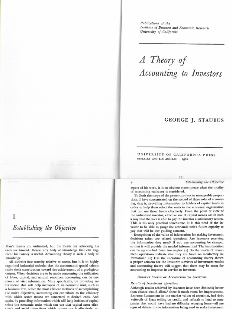 Staubus, G. (1961) | PDF