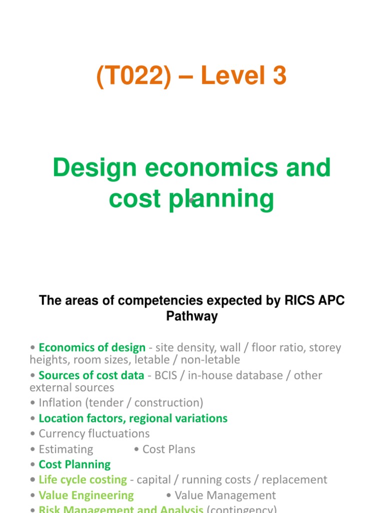Design Economics & Cost Planning | PDF | Life Cycle Assessment | Risk