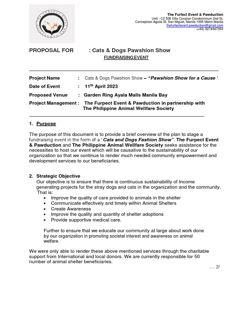 Proposal Letter | PDF | Pet | Metro Manila