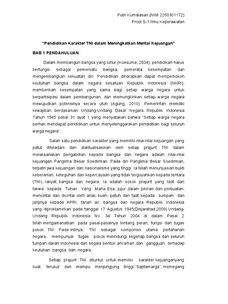 KTI 1 Mental Kejuangan | PDF | Sains & Matematika