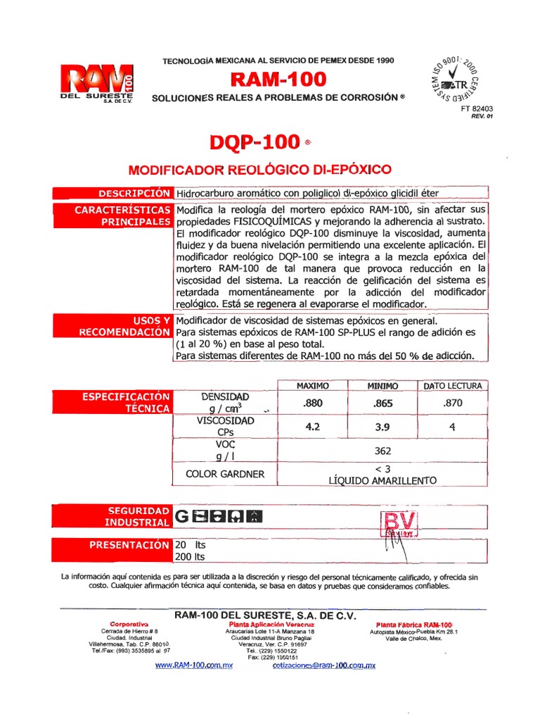 3 Ficha Tecnica DQP-100 BVM | PDF