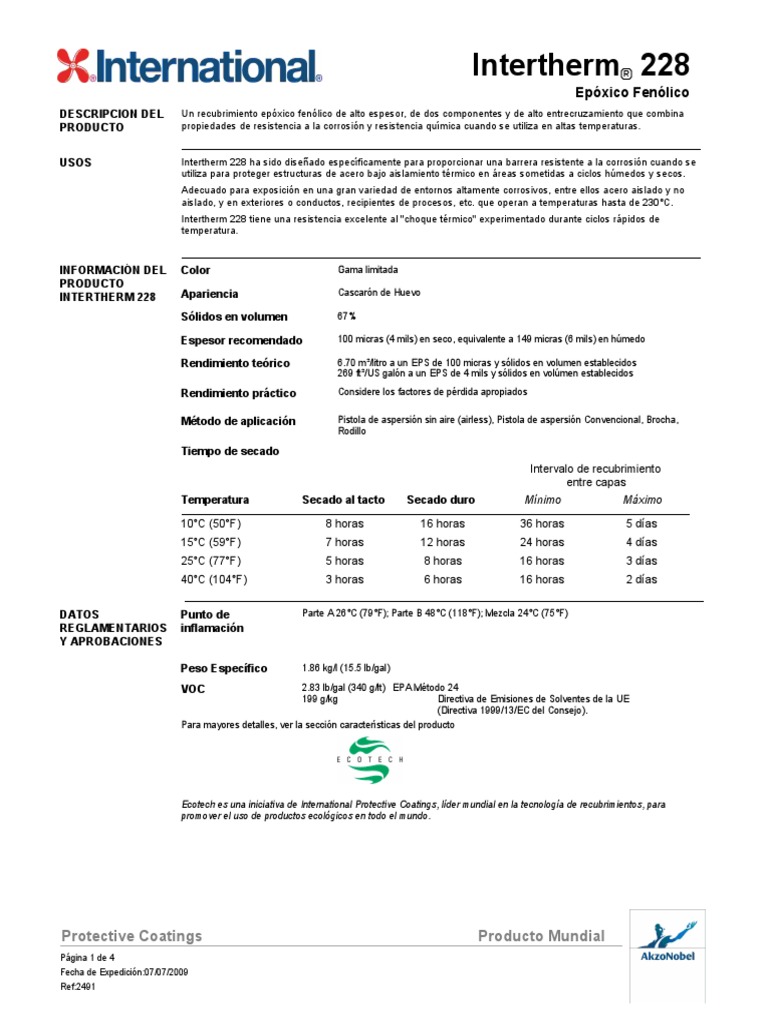 Intertherm 228 | PDF | Temperatura | Acero