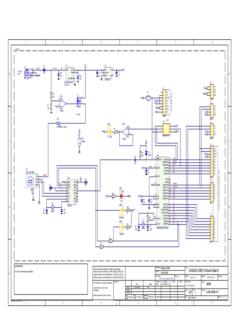 CH340G Arduino UNO Schematic Diagram | PDF | Electrical Engineering