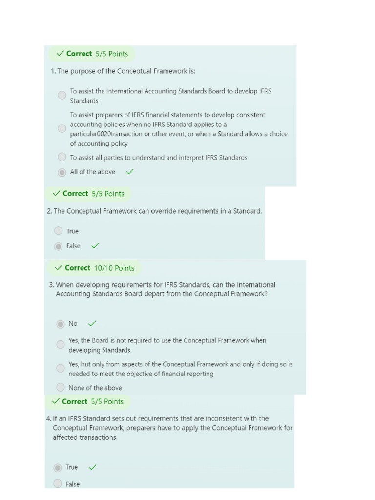 Quiz 1 Conceptual Framework For Financial Reporting Pdf