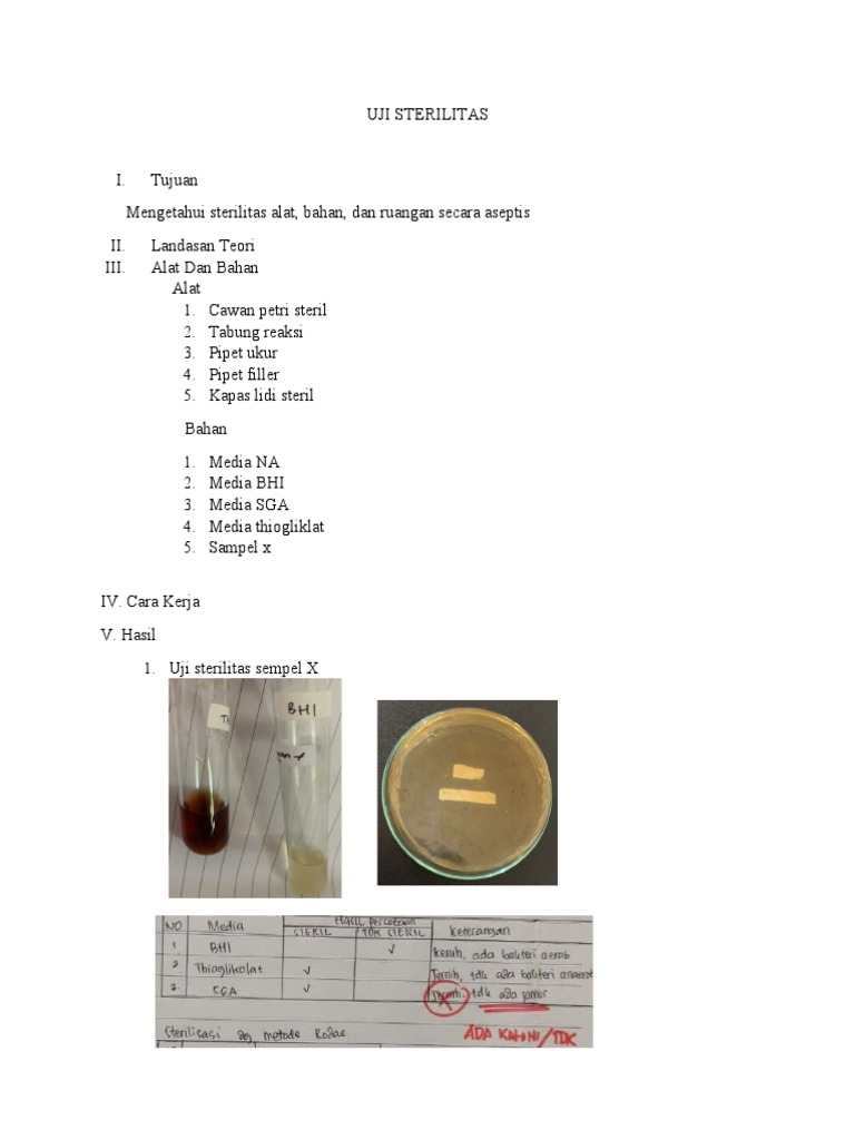 Uji Sterilitas | PDF