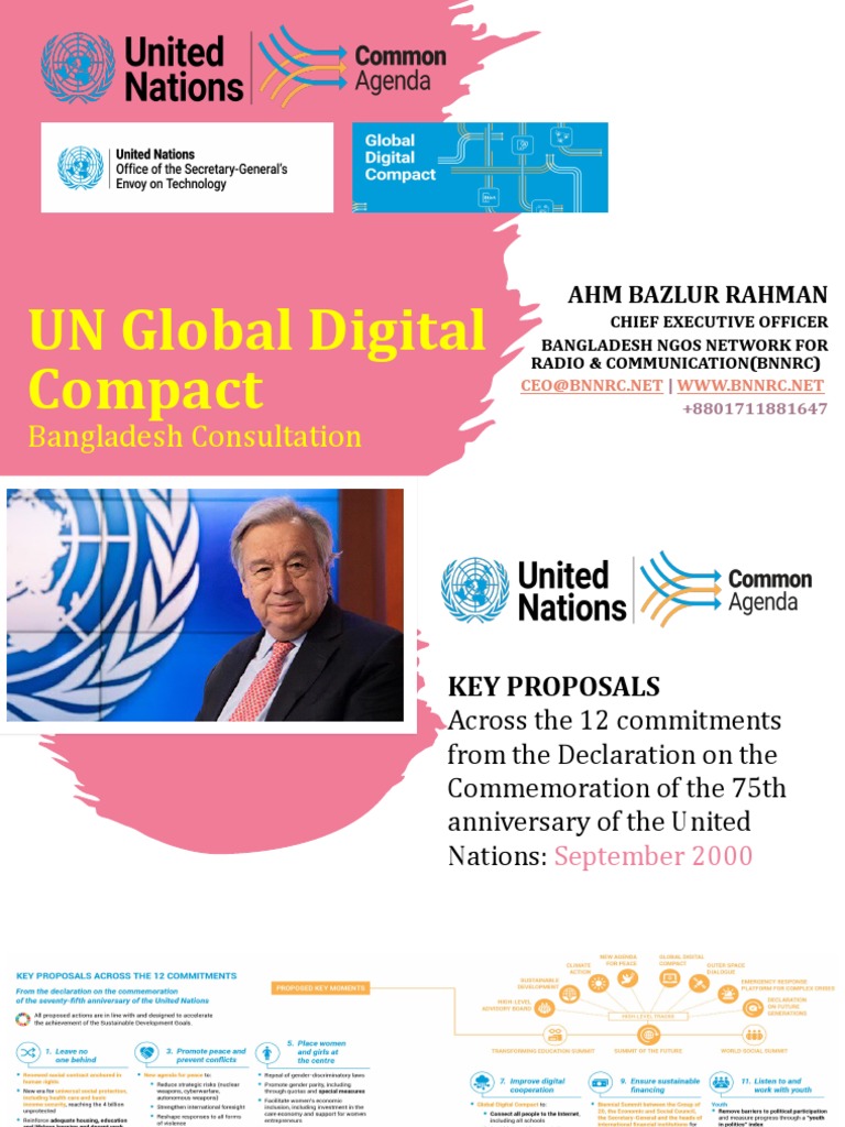UN Global Digital Compact: Bangladesh Initiative For Connecting, Empowering & Amplifying Unified ...