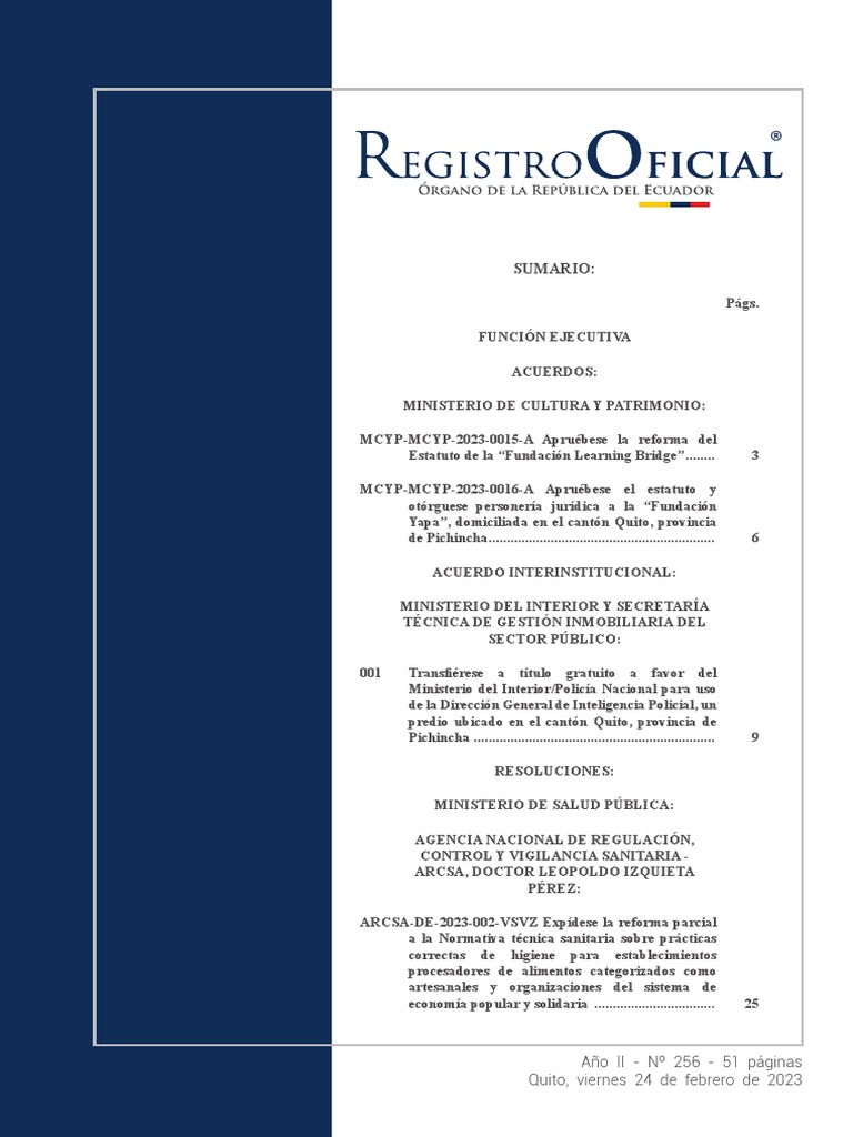 Ro256 2023 | PDF | Participación pública | Ministerio (Departamento de Gobierno)