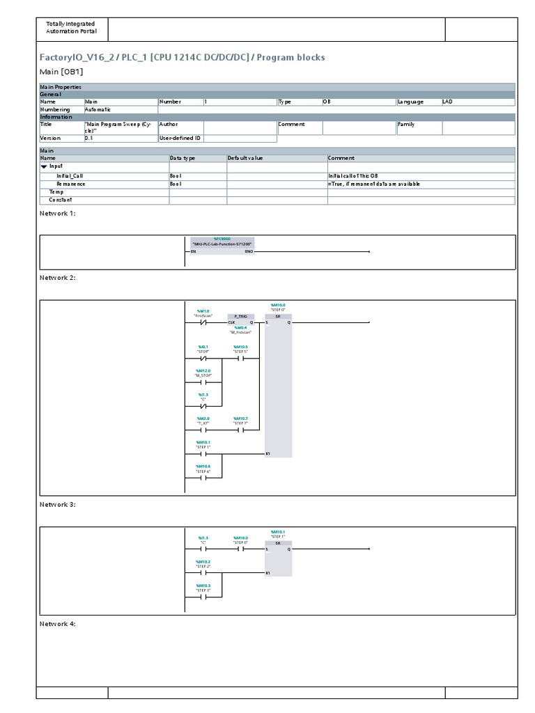 Code PLC Đ Án 2 | PDF | Computing