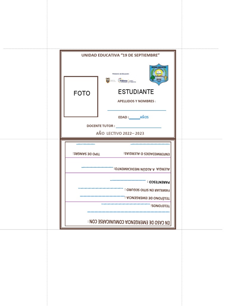 Carnet Estudiantil 2023 | PDF
