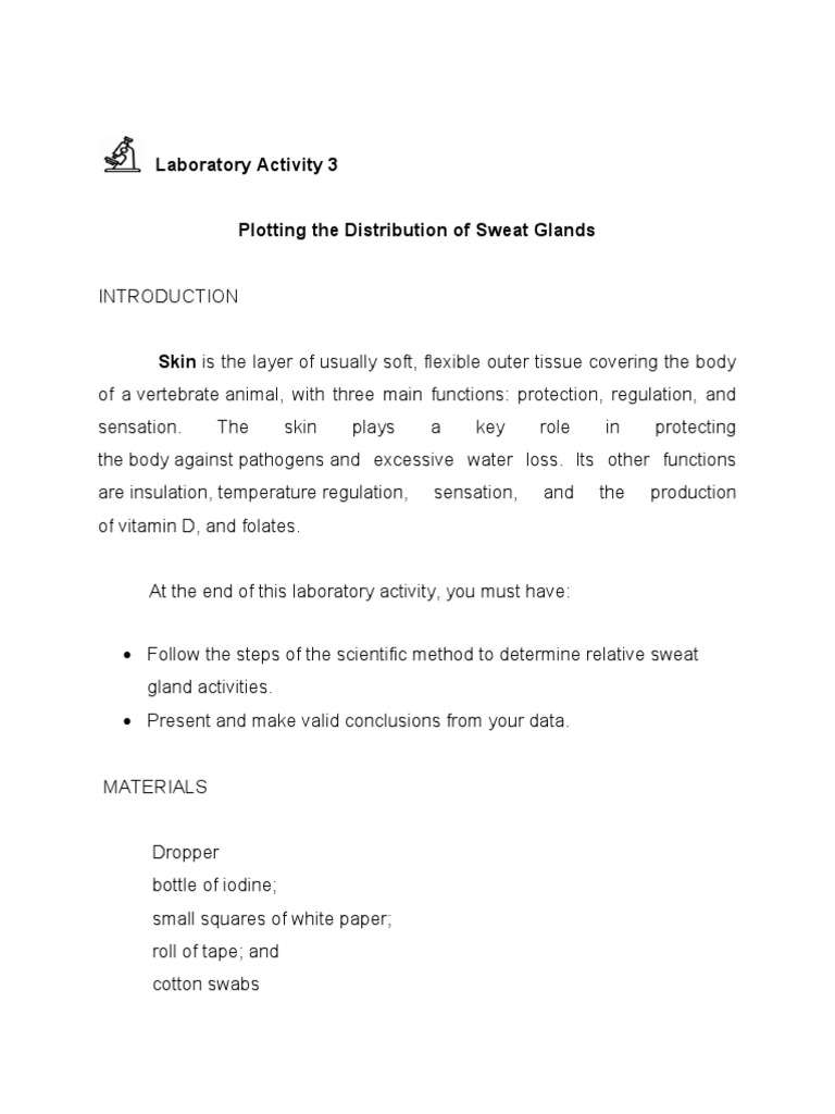 Sweat Glands | PDF | Chemistry | Glands
