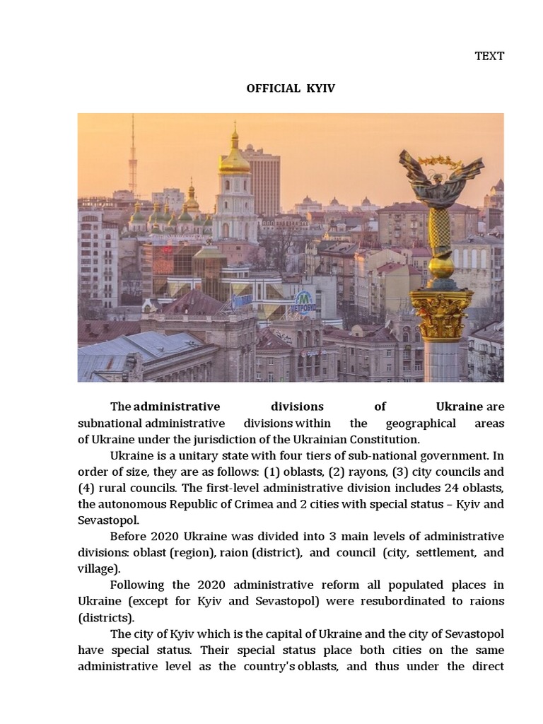 An In-Depth Look at the Administrative Divisions and Governance of Kyiv ...