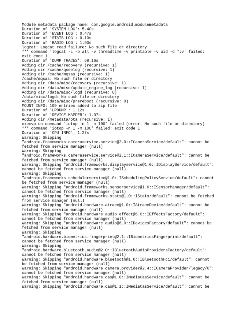Dumpstate Log | PDF | Cpu Cache | System Software