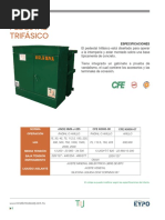 Transformador 500 KVA TRANSFORMADORES IESSA - FICHA TECNICA PEDESTAL TRIFASICO NORMA NMX-J-285 ...