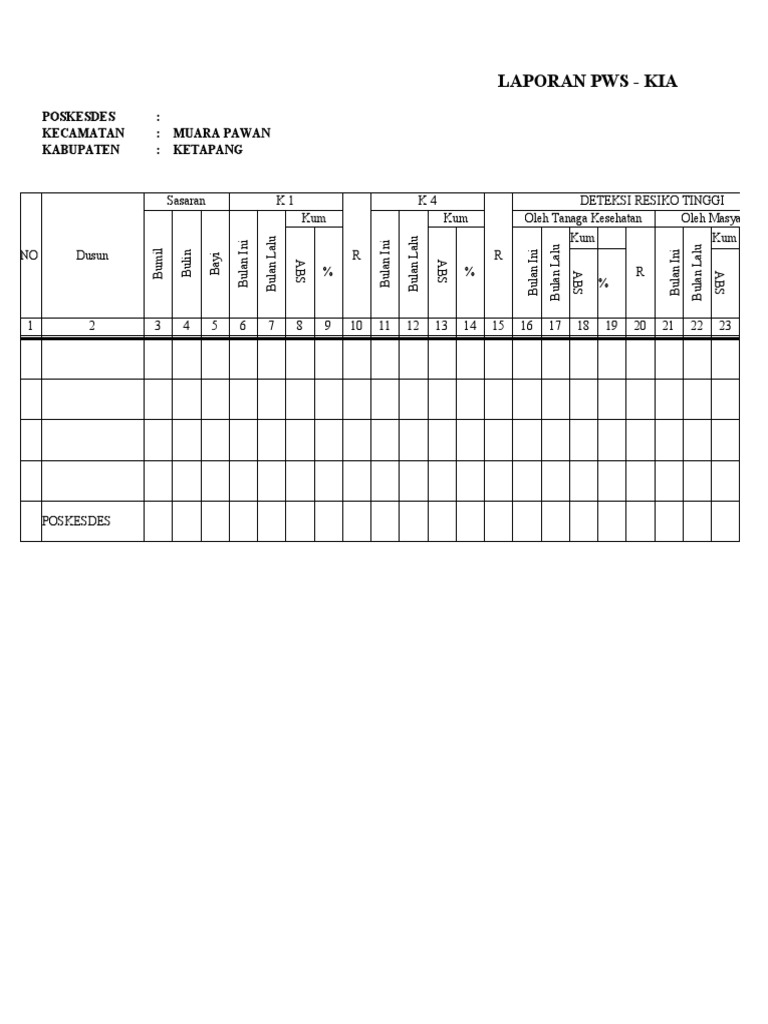 Laporan Poskesdes | PDF