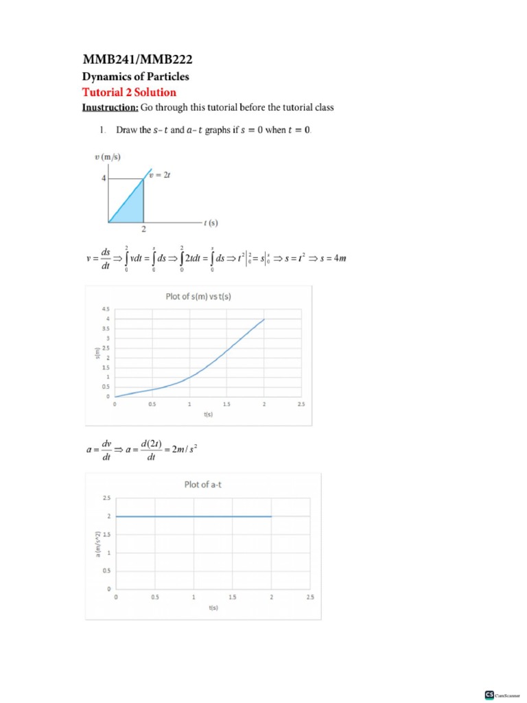 MMB241 Tutorial 2 Soln | PDF