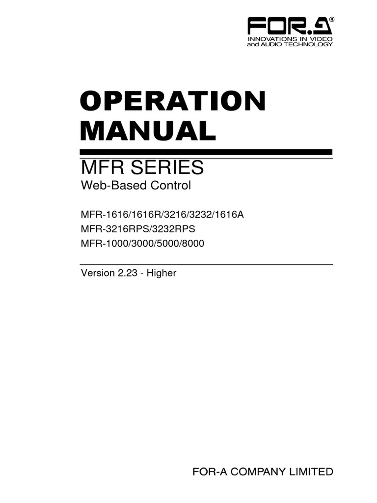 MFR Web Control-E-V2 23 SC | PDF | Ip Address | Computer Network