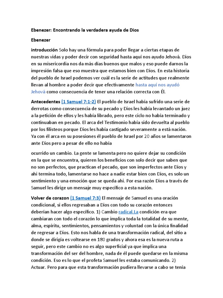 Ebenezer | PDF | Pecado | Dios