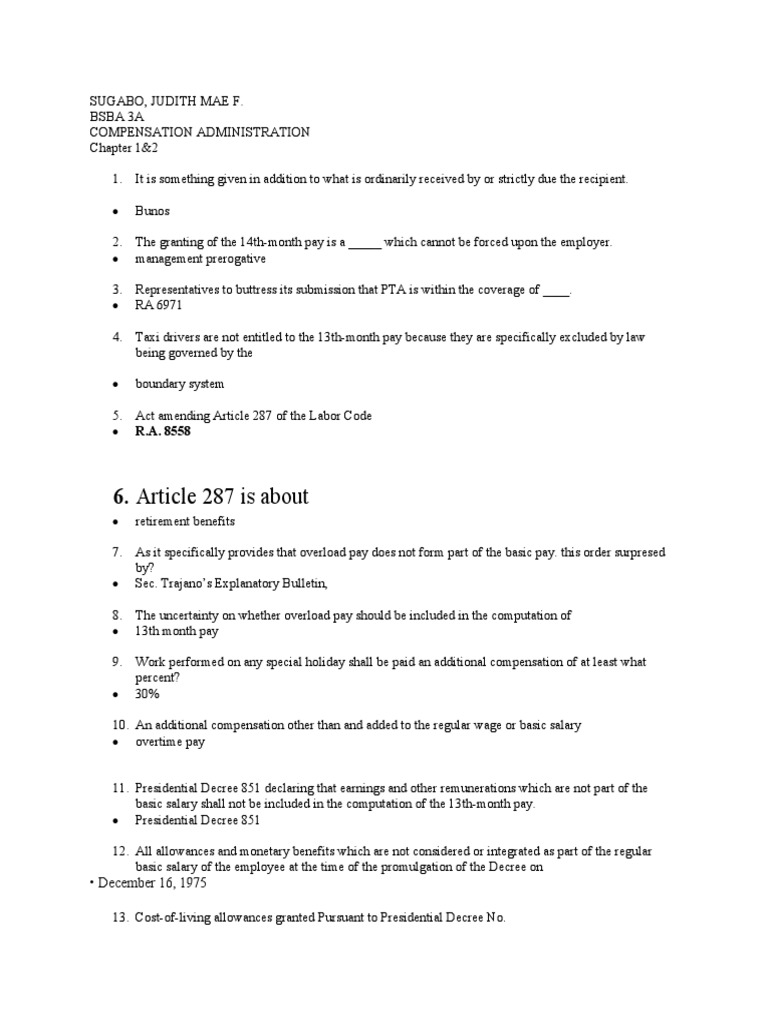 Apag Questionnaire 1 | PDF | Cost Of Living | Employment
