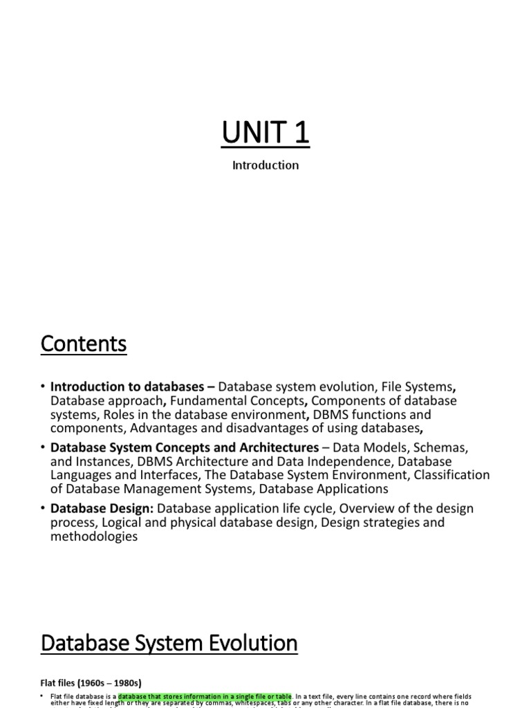 UNIT 1 On Databases | PDF | Databases | Relational Database UNIT 1 On Databases | PDF | Databases | Relational Database