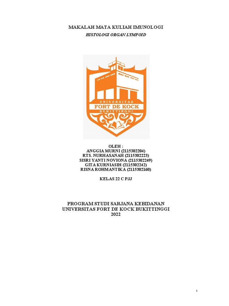Makalah Imunologi (Histologi Limfoid) | PDF | Kajian Bahasa Asing ...