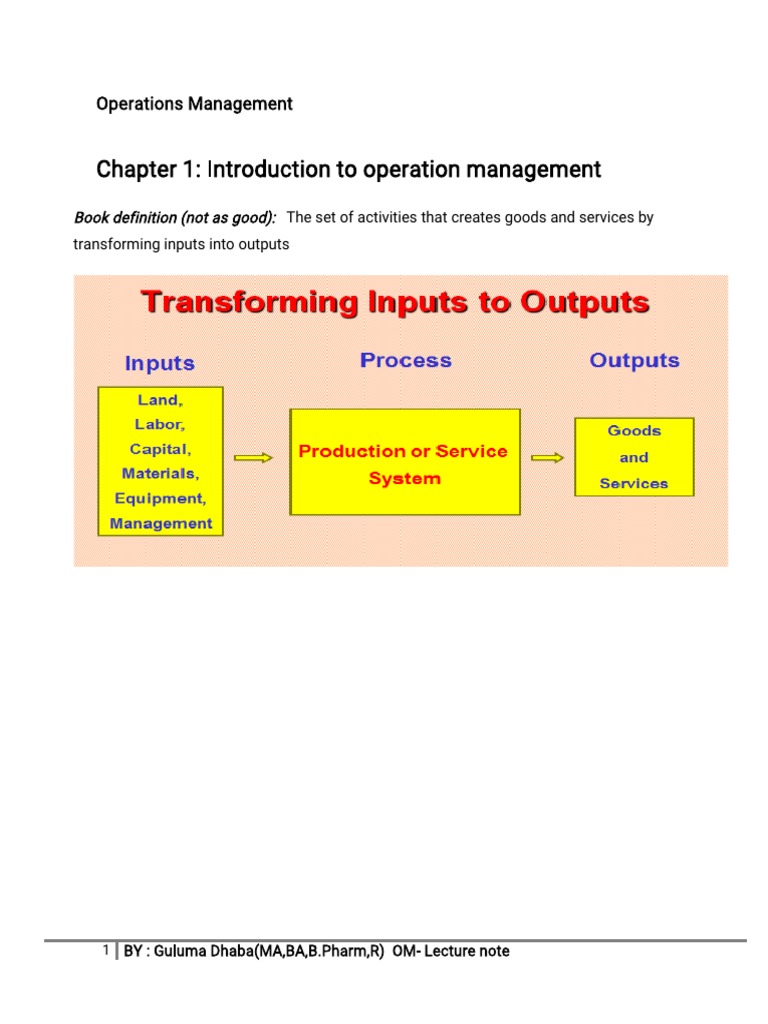 Operations Management | PDF | Strategic Management | Six Sigma