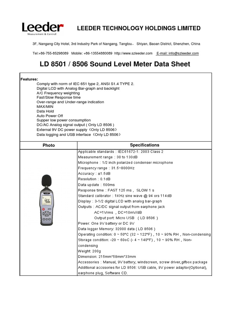 Manual LD-8501 8506 | PDF | Electronics | Electrical Engineering
