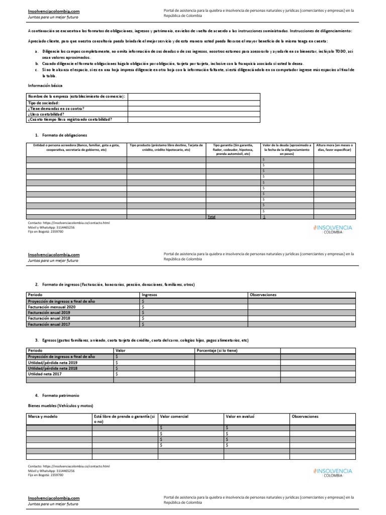 Formato-1116-de-obligaciones-e-ingresos | PDF | Bancarrota | Préstamo ...