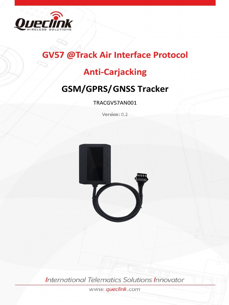 GV57 @track Air Interface Protocol - Anti-Carjacking R0.2 | PDF ...