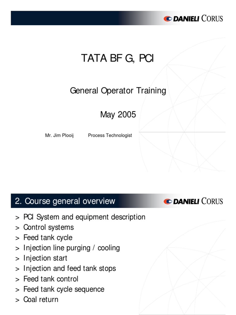 TATA BFG Operator Training R1 | PDF | Valve | Chemical Engineering