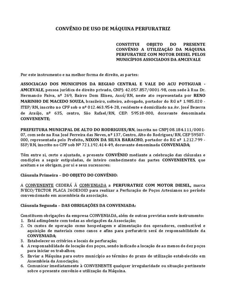 Contrato de Convênio | PDF | Justiça | Crime e Violência