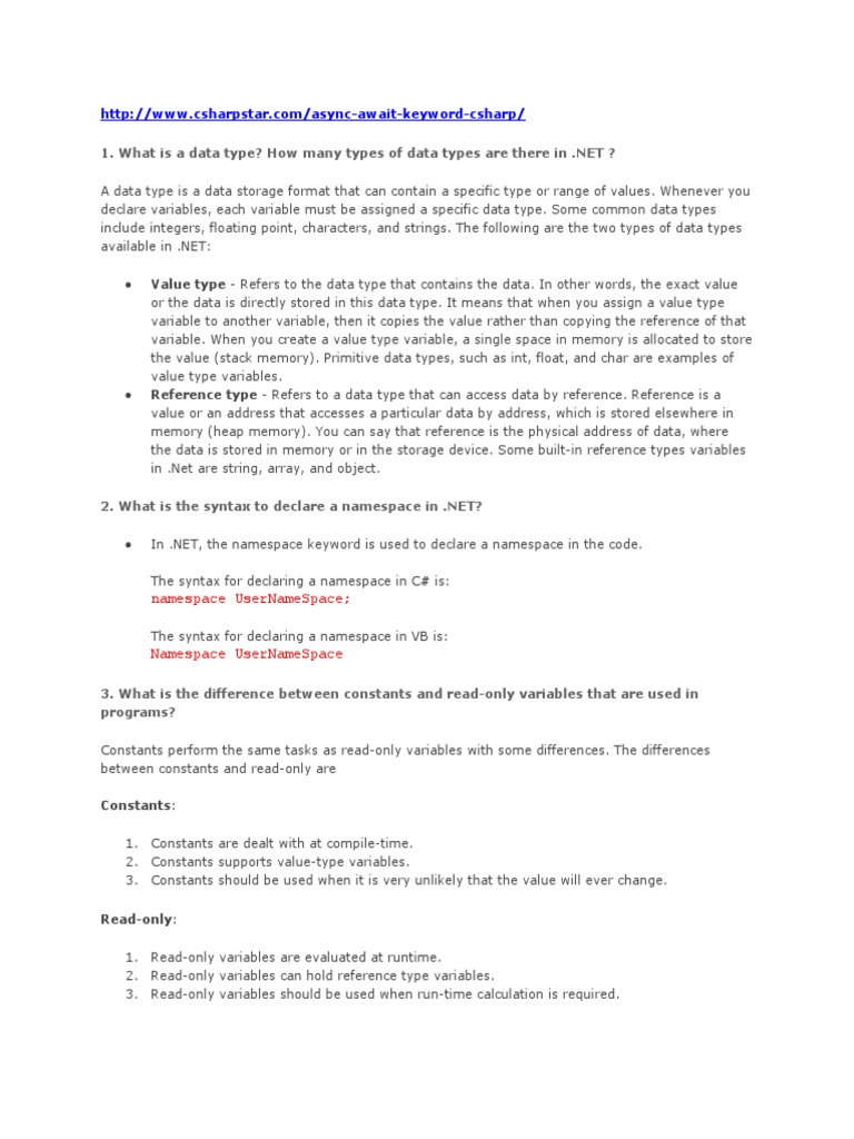 Interview Ques Pdf Class Computer Programming Method Computer Programming 
