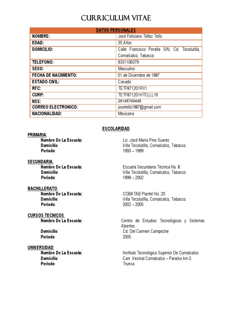 CV - José Tello 2023 | PDF | Informática