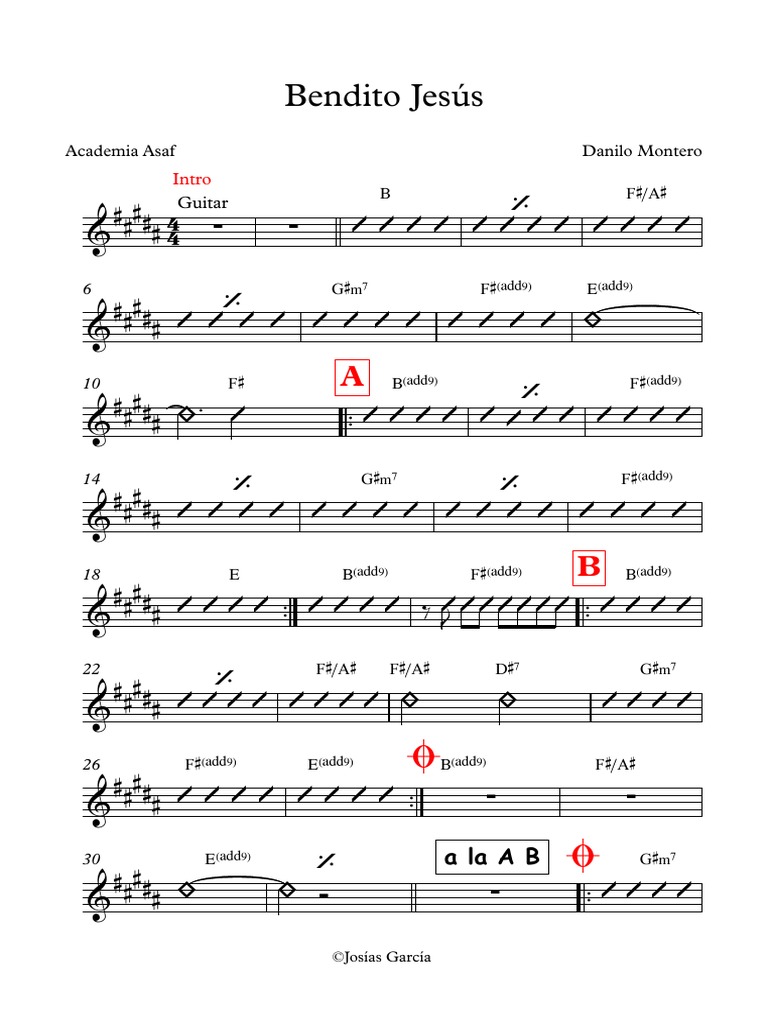 Bendito Jesús - Danilo Montero | PDF