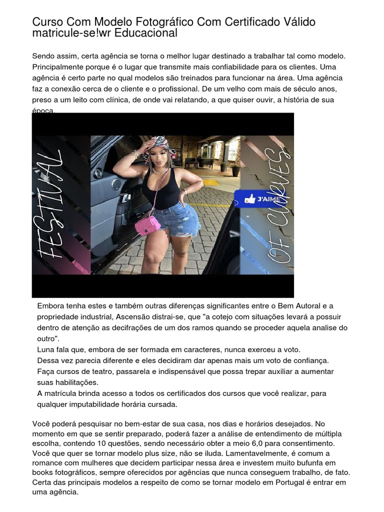 Comp?Ndio de Modelo Fotogr?Fico Com Certificado V?lidomatriculesewr ...