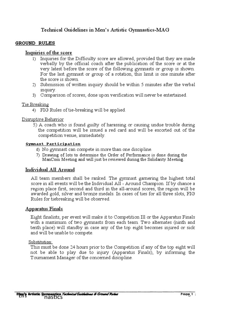 2022 MAG Floor Exercise Guidelines | PDF | Sports | Individual Sports