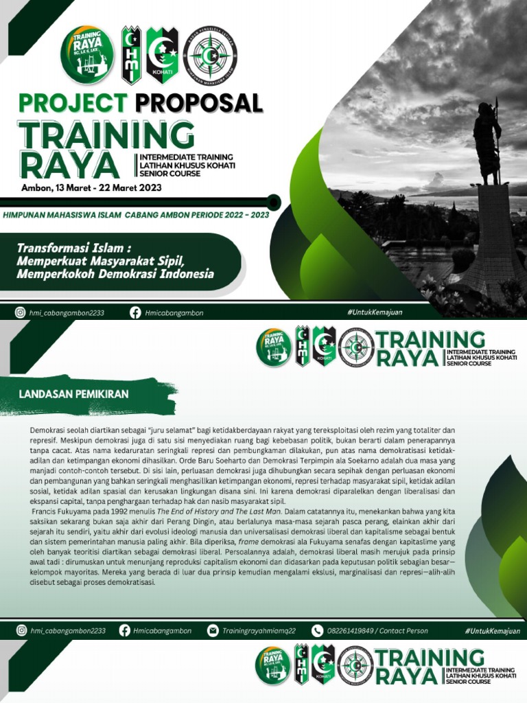 Project Proposal Training Raya Hmi Cabang Ambon 2023 | PDF