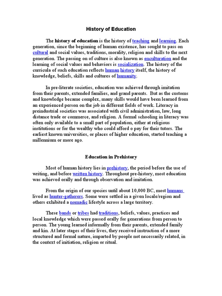 Evolution of Education Through History | PDF | Writing | Alphabet