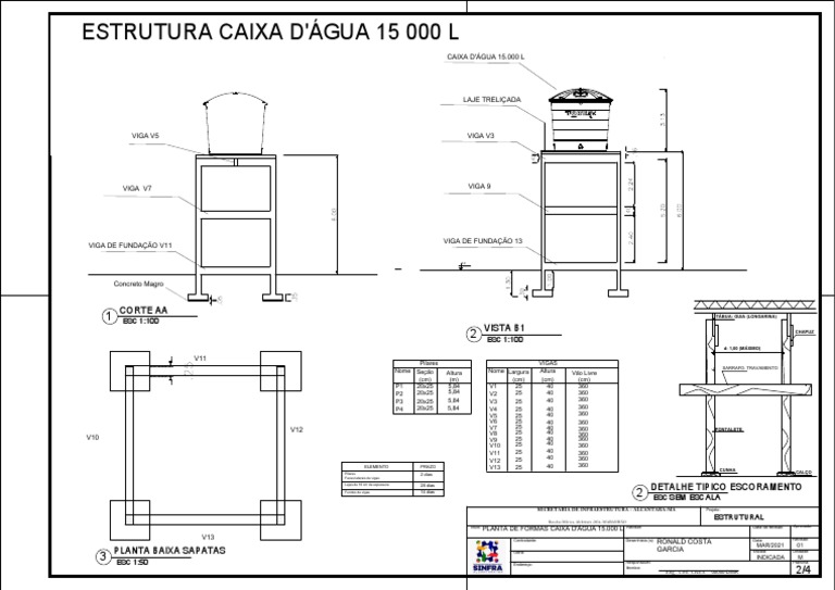 Planta de Formas | Download grátis PDF | Engenharia Estrutural ...
