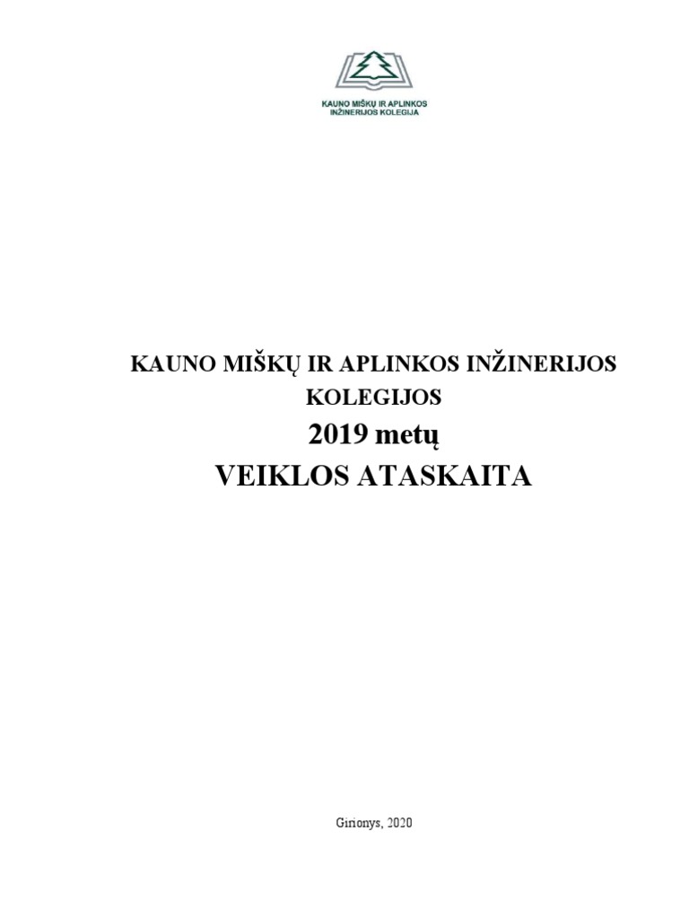 2019 KMAIK Veiklos Ataskaita | PDF