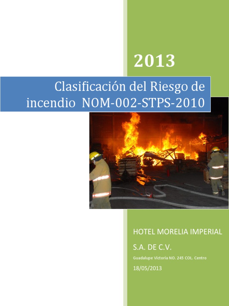 Clasificacion Del Grado de Riesgo de Incendio Hotel | PDF | Combustión ...