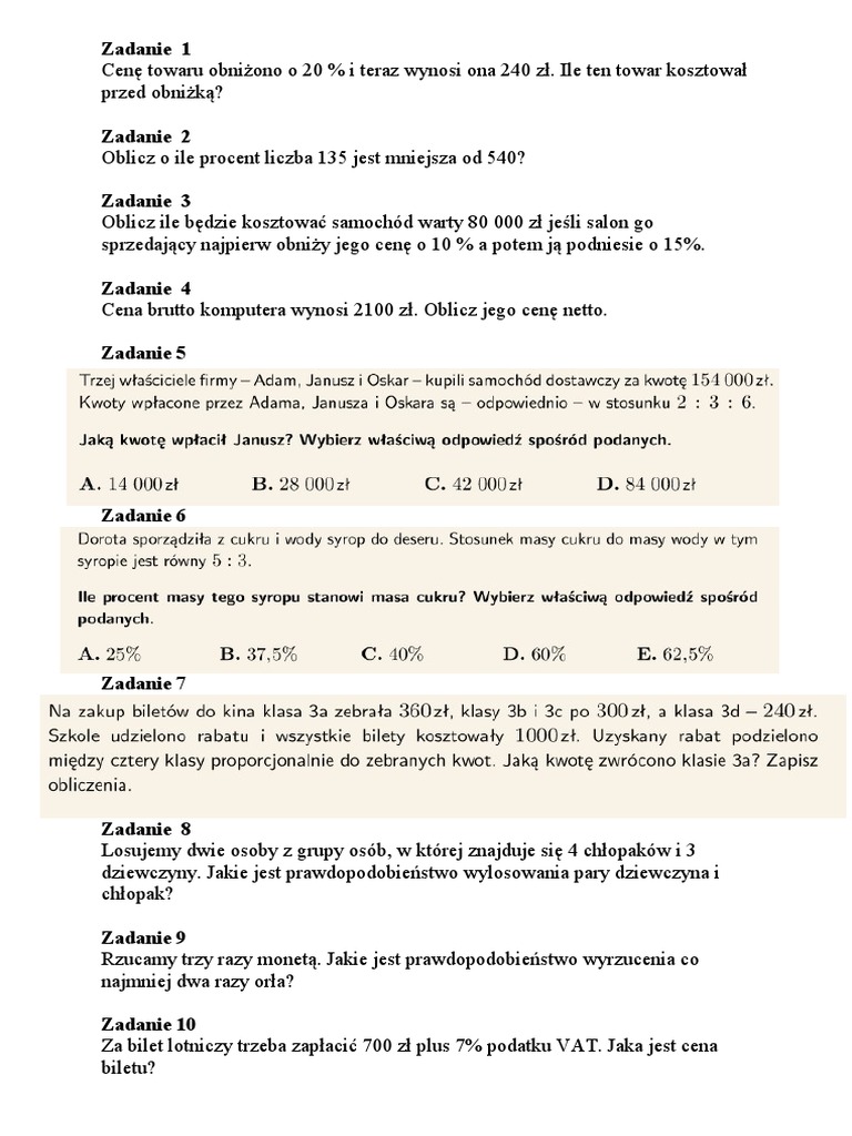 Zastosowania Matematyki Kl 8 Pdf
