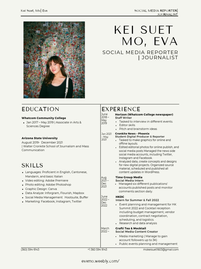 Eva Resume Update | PDF | Social Media | Popular Culture & Media Studies