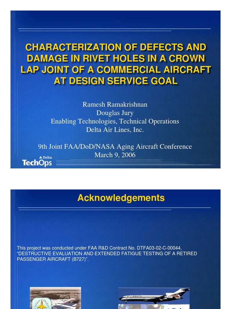 Characterization of Defects and Damage in Rivet Holes Slide | PDF ...